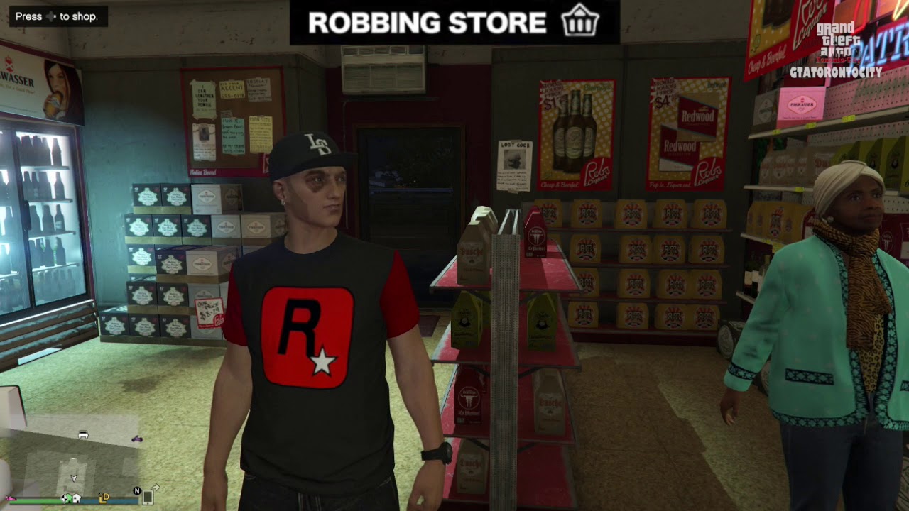GTA V - Online GTATORONTOCITY Robbing Store 17 (PC) - YouTube