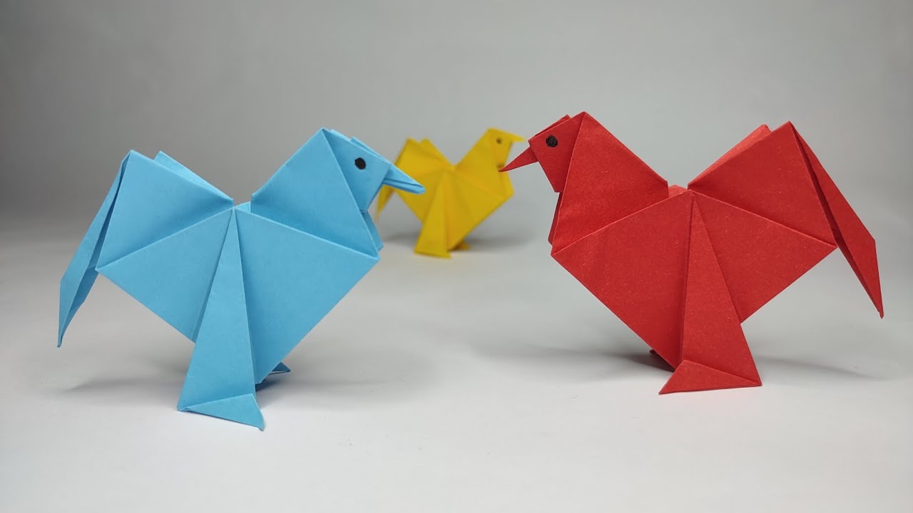 Tutorial Membuat Origami Ayam | How To Make a Paper Chicken Easy ...