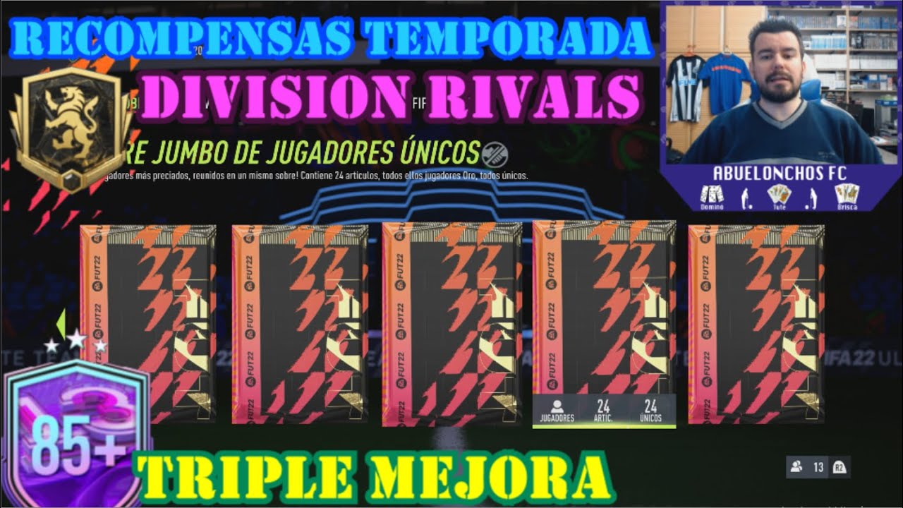 RECOMPENSAS DE TEMPORADA DIVISION RIVALS (división Élite) ⚽ 4 SOBRES DE ...