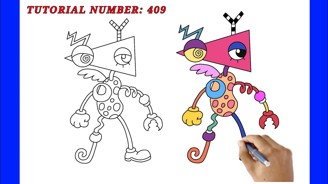 How to draw Zooble | The Amazing Digital Circus | Tutorial Number 409 ...