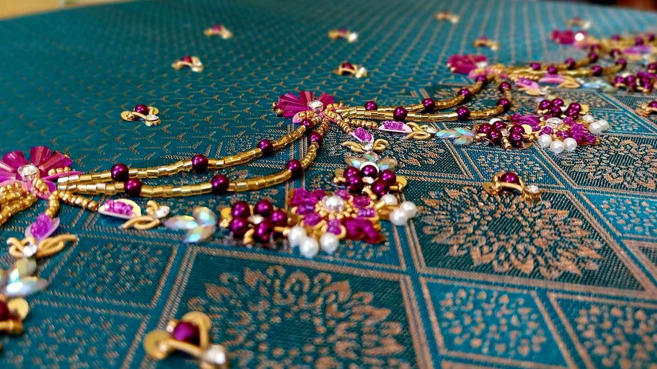 Simple & elegant hanging aari design @colorbuckethandiwork5752 - YouTube