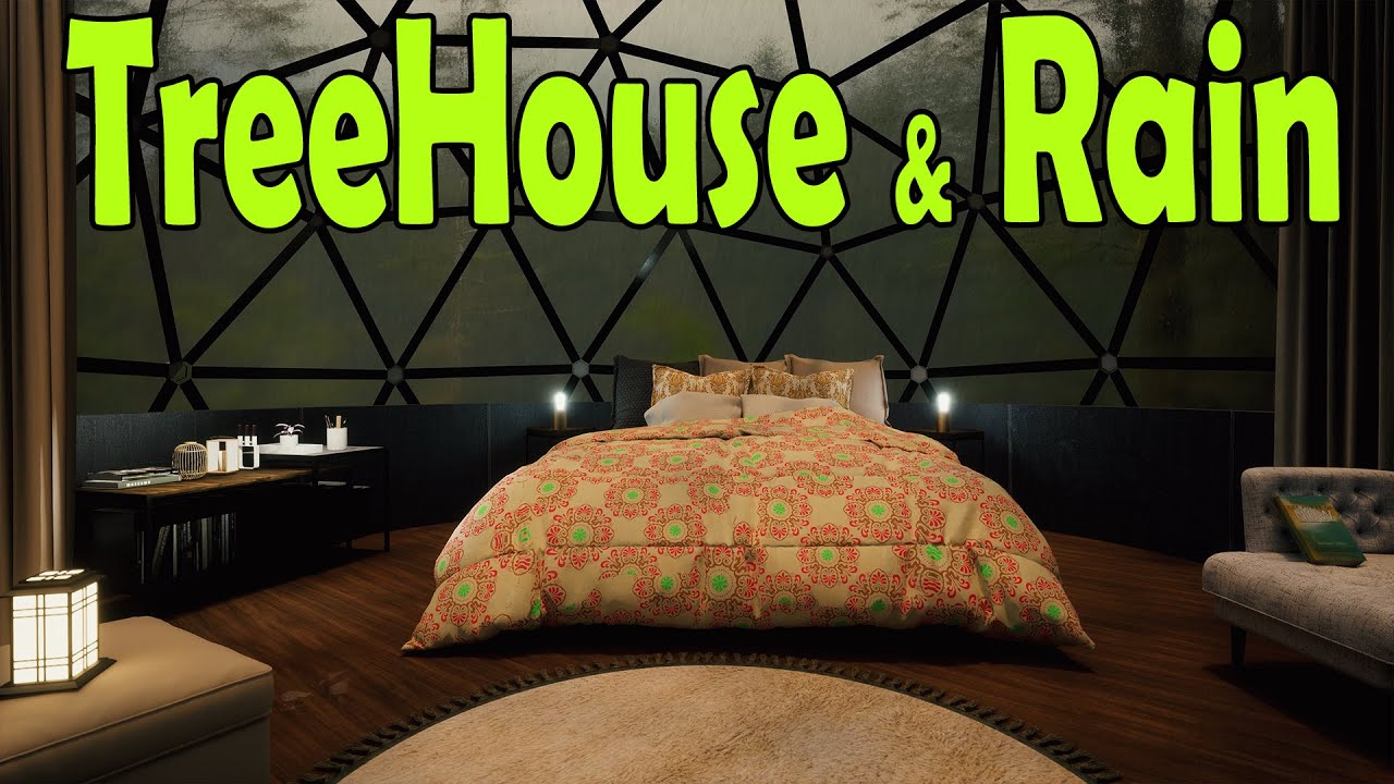 🎧 Spend A Rainy Day In This Epic Treehouse Getaway | Ambient Noise For ...