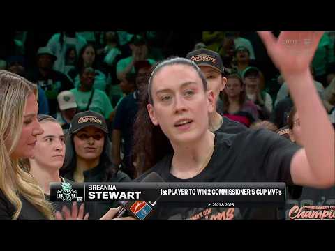 🚨 Commissioner's Cup Championship Ceremony, Breanna Stewart MVP | New York Liberty WNBA basketball