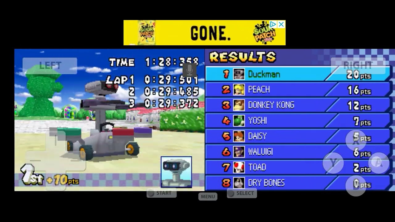Mario Kart DS ROM DS emulator with cheats Special Cup Grand Prix 100cc ...