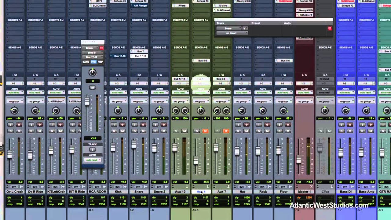 How To Create Aux Sends (pre & post fader) and Returns and Why - YouTube