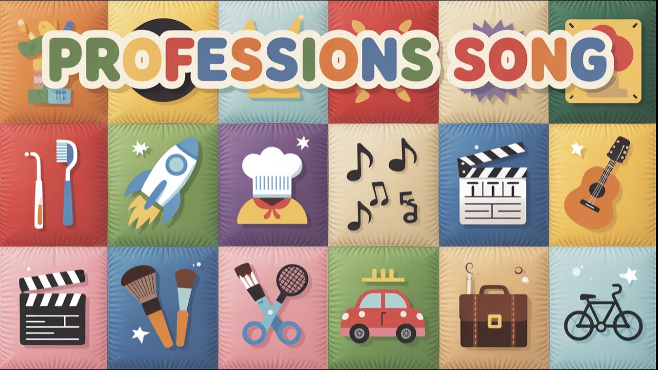 Professions for Kids | Fun Jobs and Careers Nursery Rhyme | Educational ...