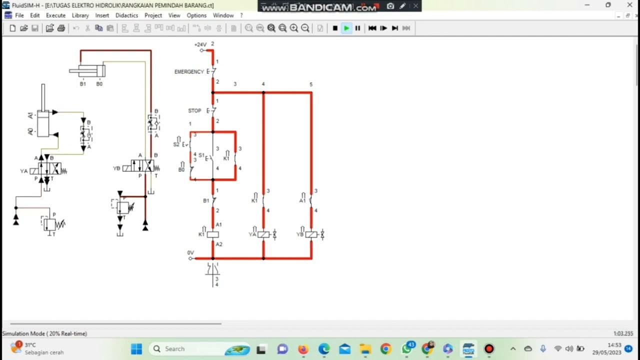 simulasi rangkaian pemindai barang menggunakan fluidsim - YouTube