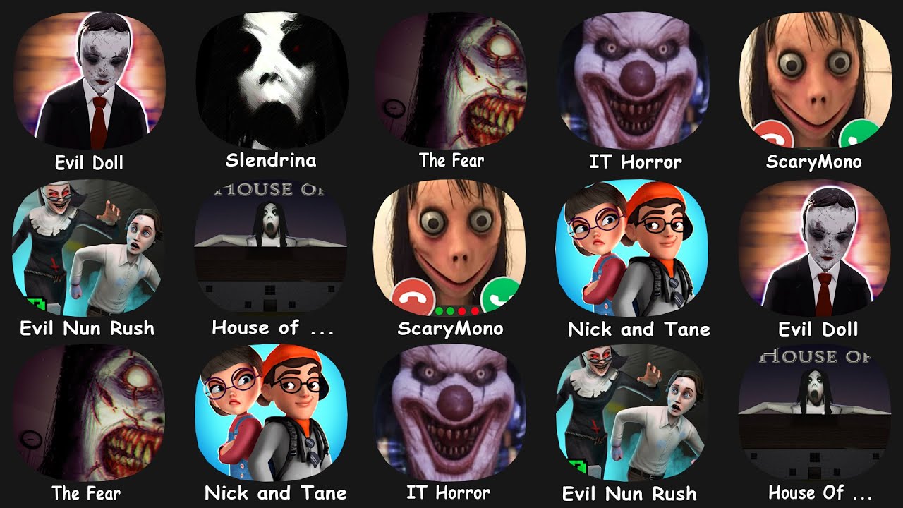 Evil Doll + Slendrina ( The Fear, IT Horror, Evil Nun Rush, Scary Mono ...