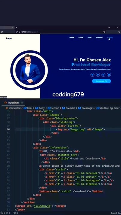How To Make Portfolio Website Using Html Css And Javascript Javascript Coding Htmlwebsite Youtube