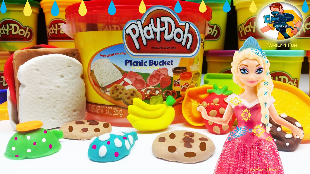 Play-doh Frozen Elsa Picnic Bucket | Family4Fun Playset Cookies ...