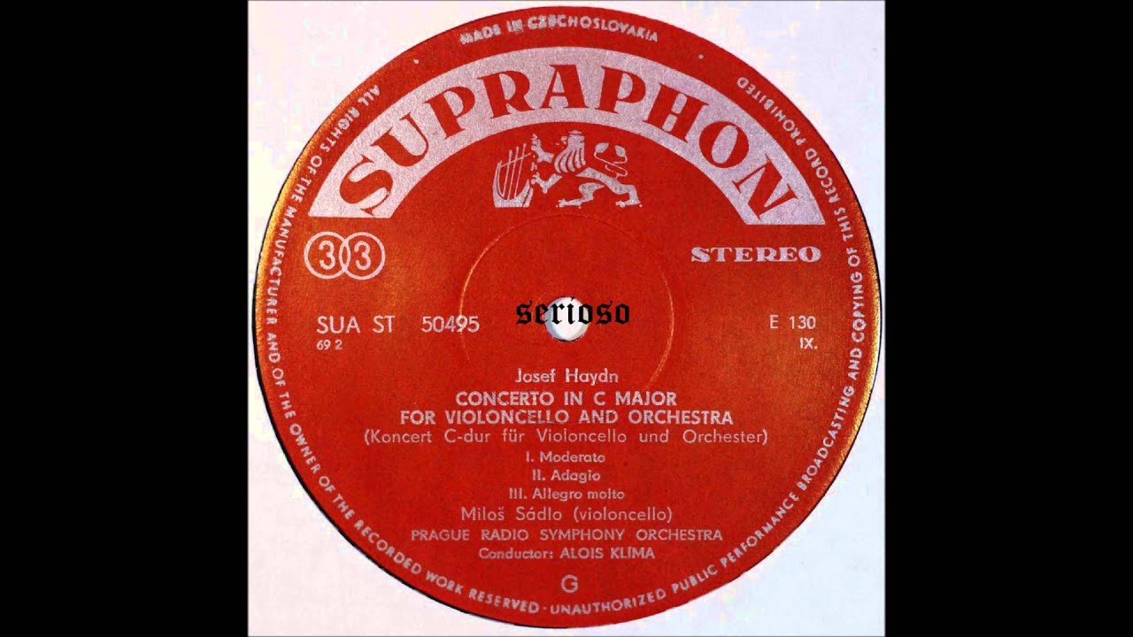 Haydn, Cello Concerto C Major, Milos Sadlo - YouTube