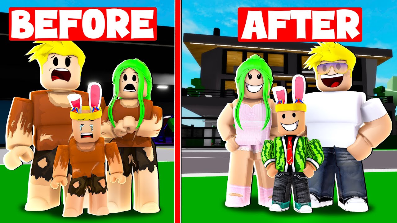 POOR family Vs RICH family (brookhaven) - YouTube