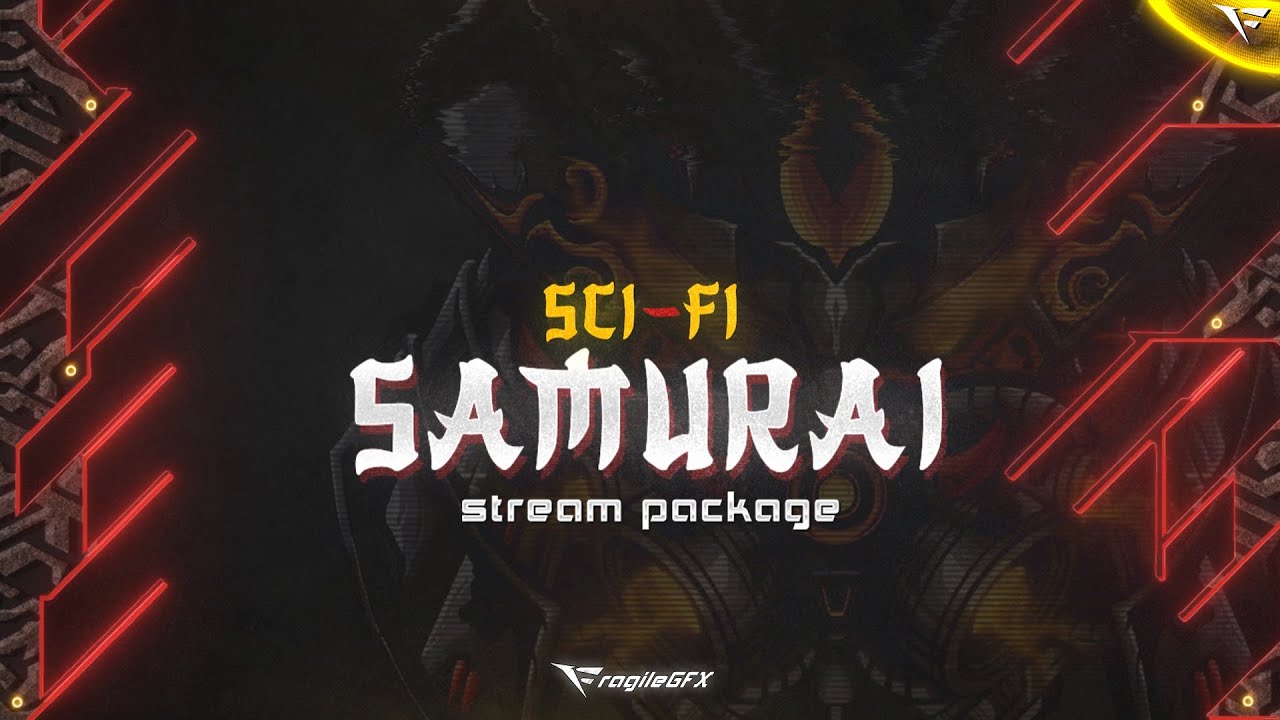 Sci-Fi Samurai Overlays Package | Japanese Stream Overlays - YouTube