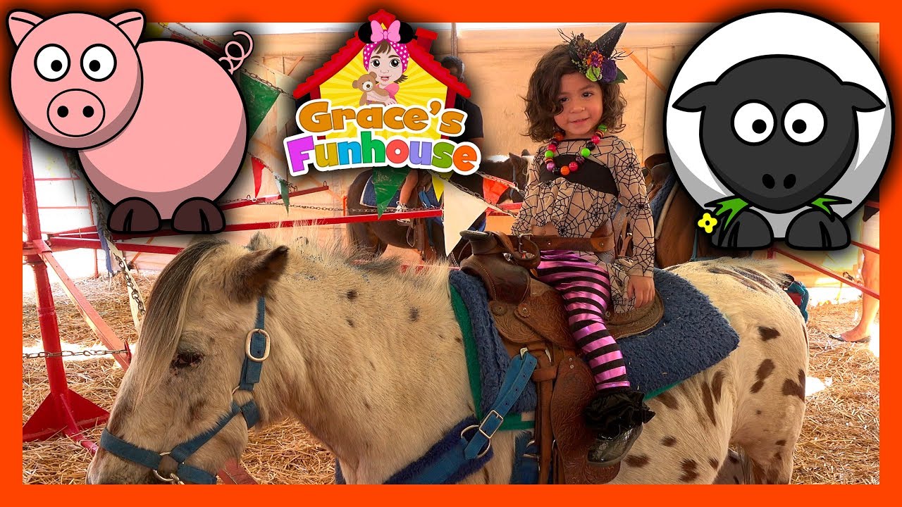 Kids Family Fun Trip to the Farm Pumpkin Patch in 4K Hay Maze Children ...