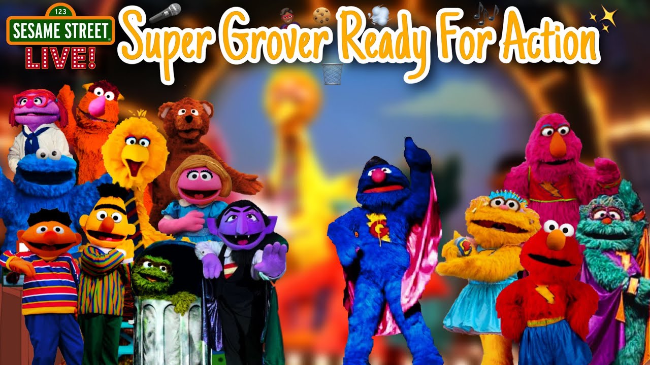 Super Grover Ready For Action! [Digital Production] || SesameParty ...