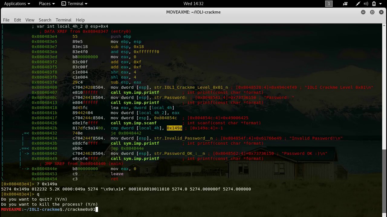 Crackme0x01 Dissected with Radare2 - YouTube
