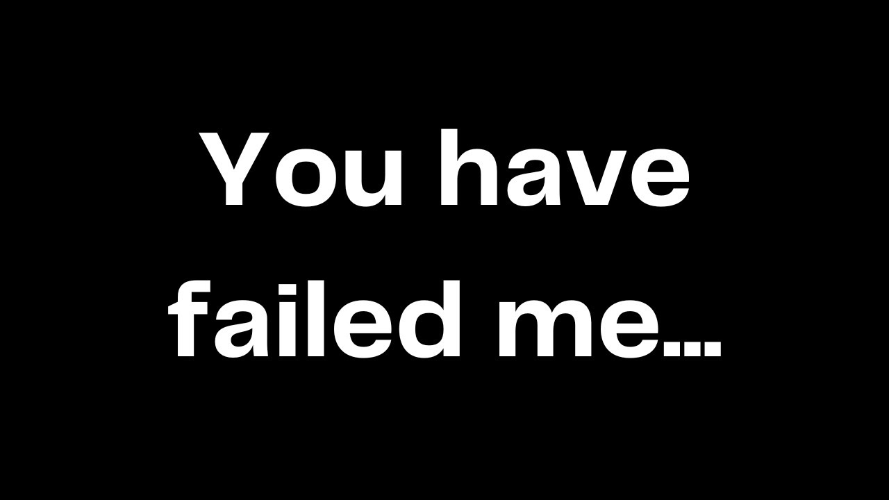 You have failed me... - YouTube
