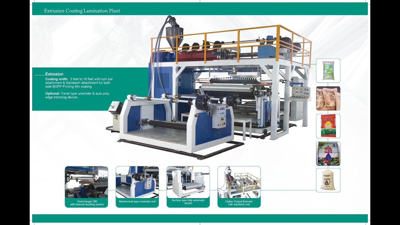 Double Sided Extrusion Coating Lamination machine, bopp machine, woven ...