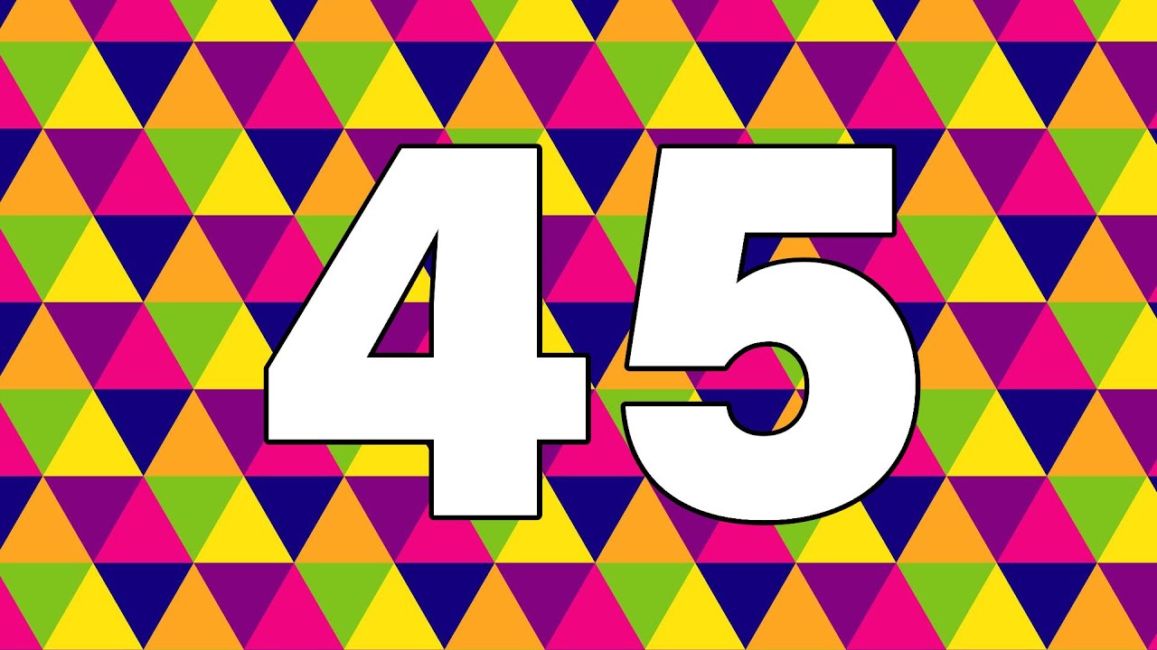 45 Second Countdown Timer | No Sound | Triangle Background - YouTube