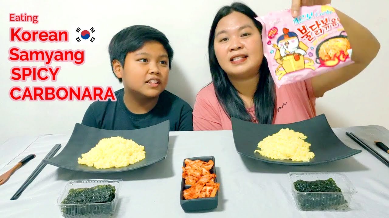 A day VLOG 008 - MUKBANG with Ethan + Samyang Spicy Carbonara - YouTube