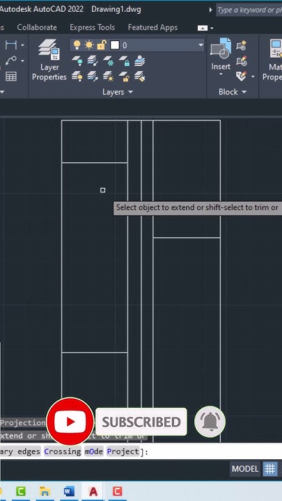 Use of Extend Command in AutoCad 2022 || Autocad Short Tricks - YouTube