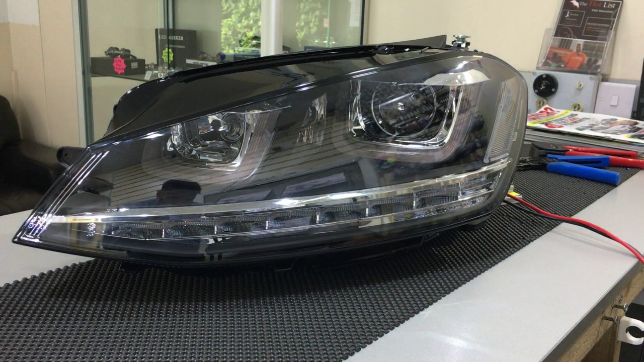 Golf MK7 Headlamp similar to GTD Golf R Sequential indicators swiping ...