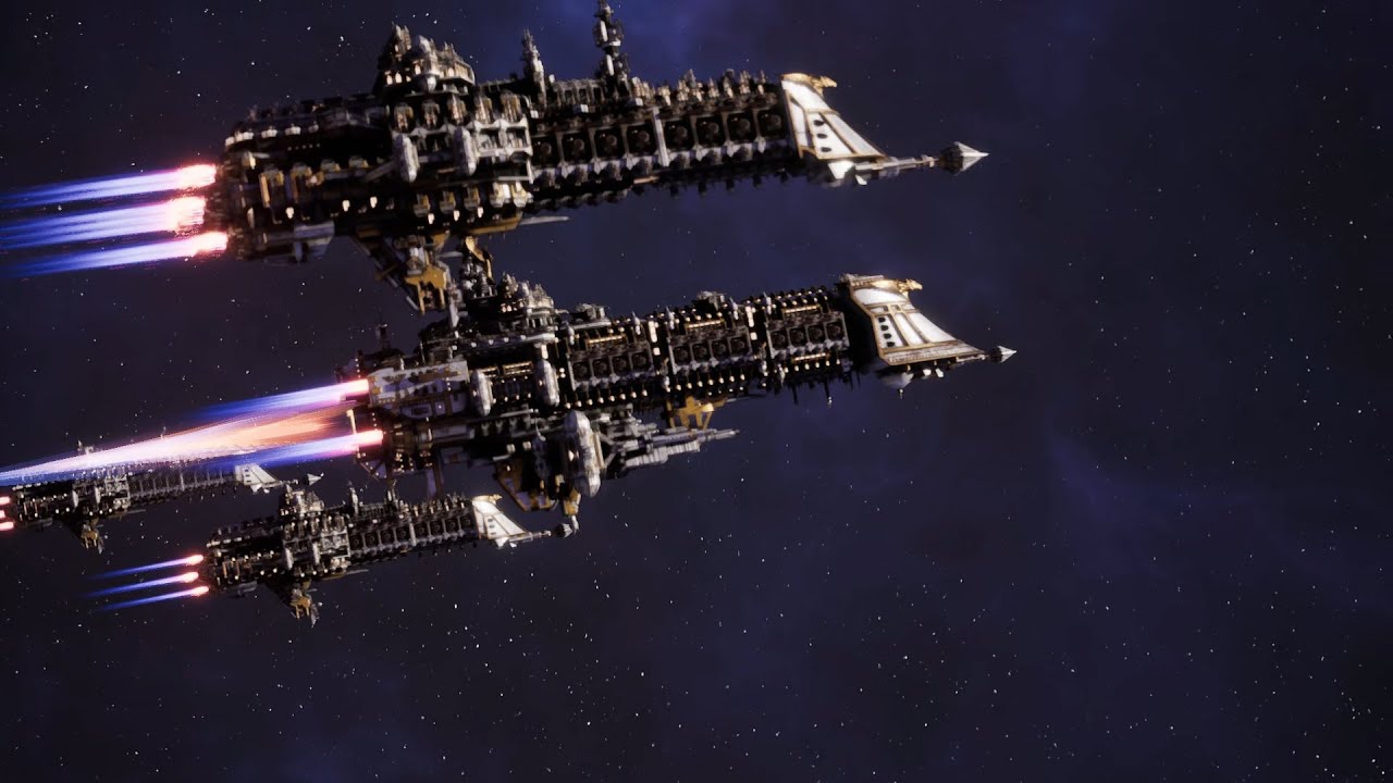 Imperial Navy vs Orks - Classic Battle - Battlefleet Gothic Armada 2 ...