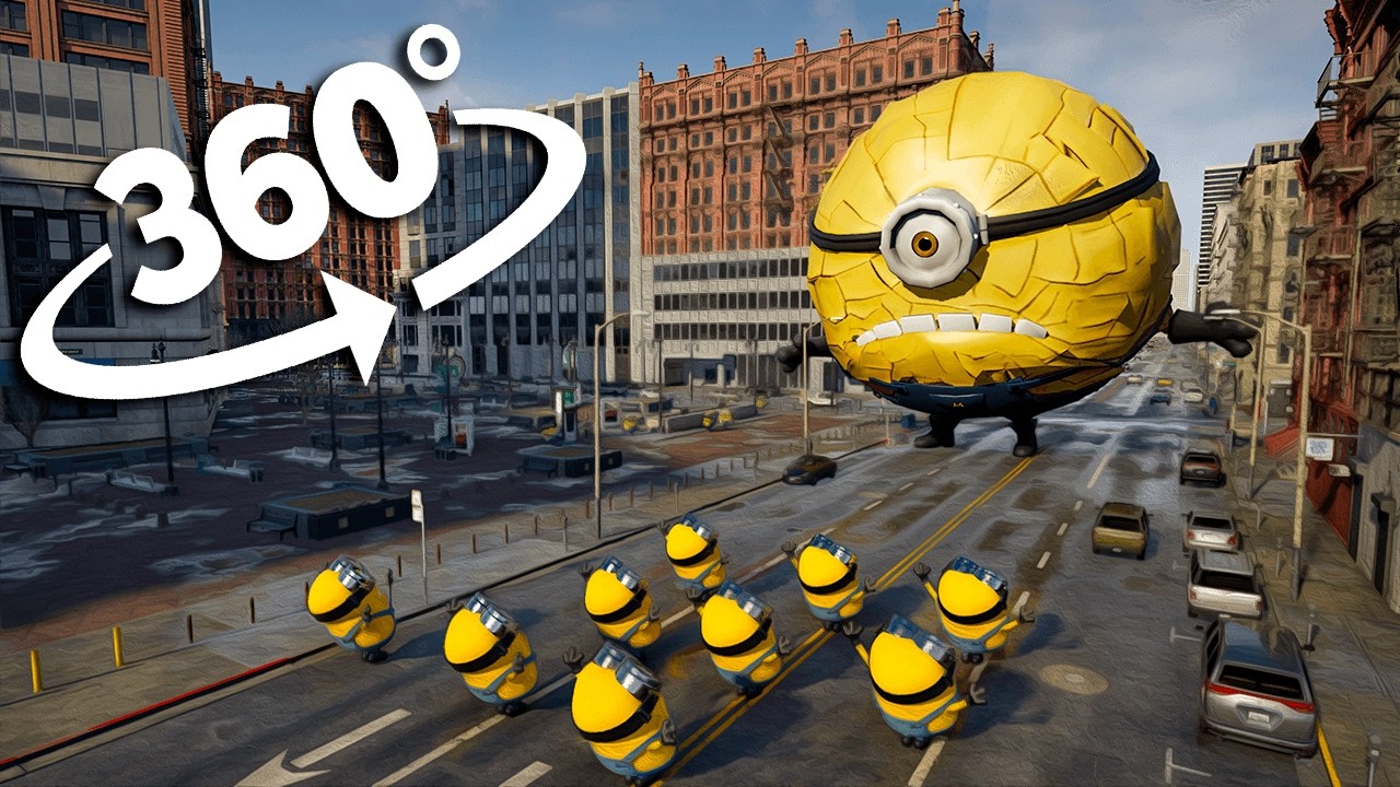 I Survived A 360° Mega Minion Jerry Experience - YouTube