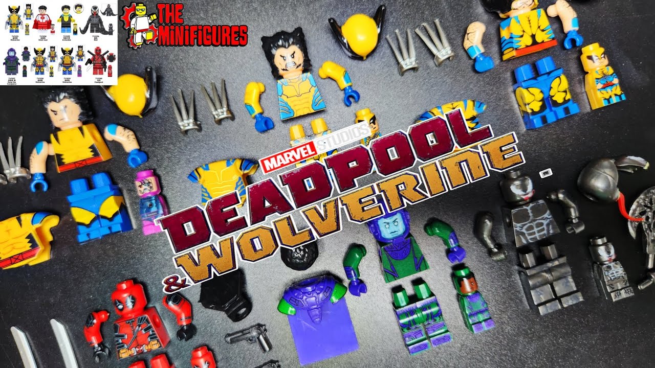 Unofficial Lego Deadpool and Wolverine Movie Minifigures by TV-6205 ...