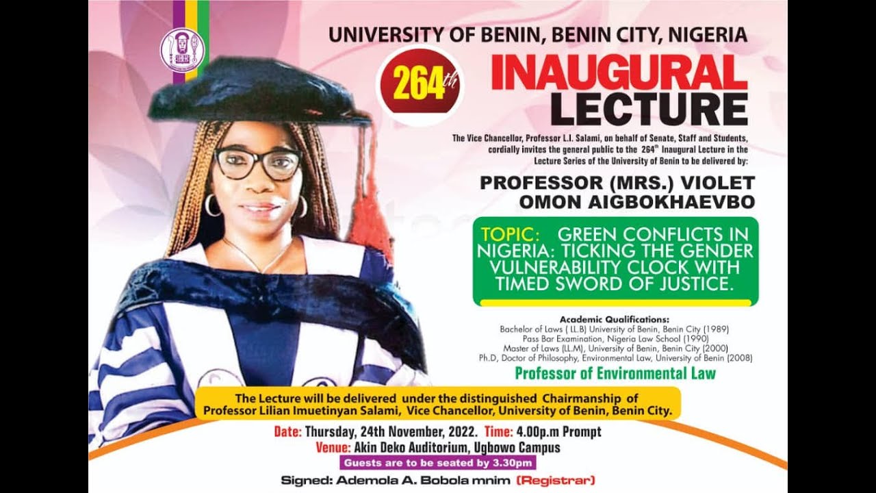 264th Inaugural Lecture Series - YouTube