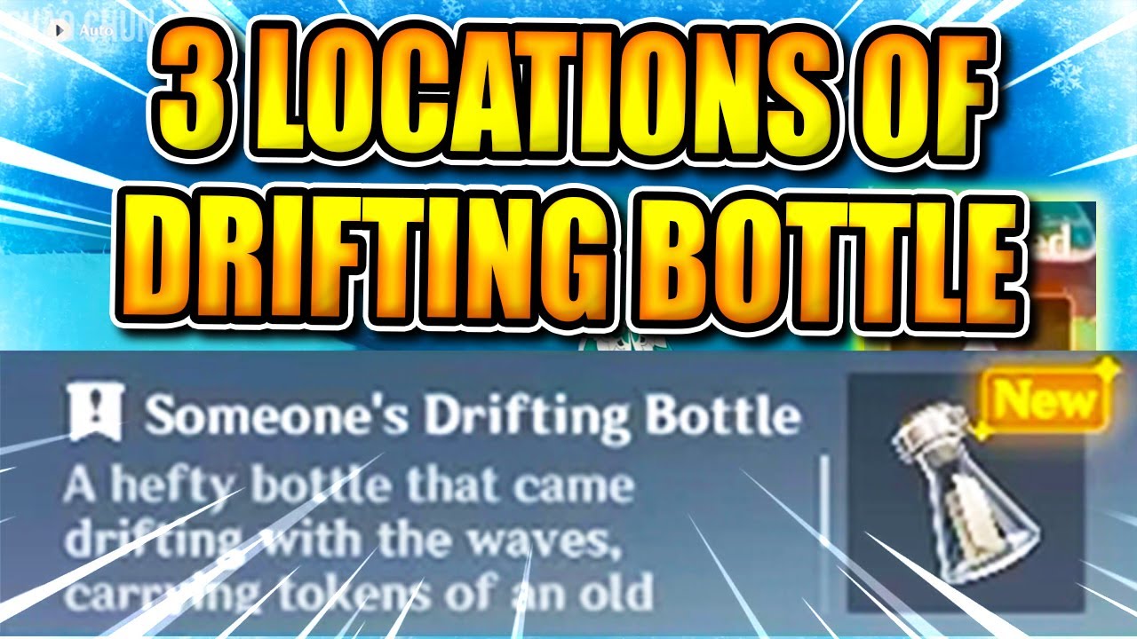 GENSHIN IMPACT: FINDING 3 LOCATIONS OF DRIFTING BOTTLES - YouTube