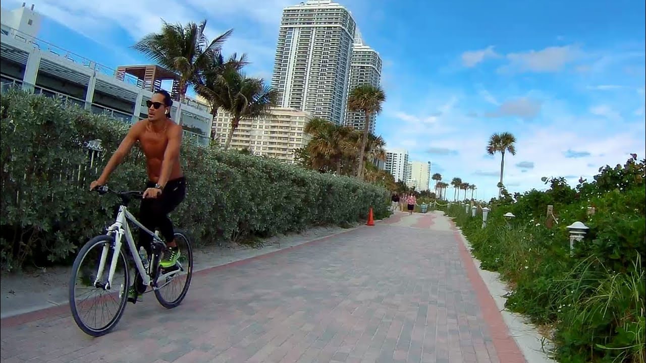 South Beach Boardwalk, Wide Angle HD Action Camera, Miami Beach ...