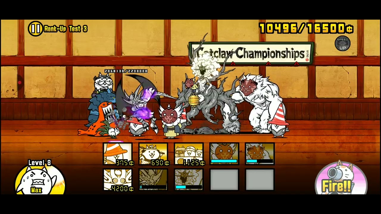 Dojo 12-3 (no gacha, 8 units only, no base damage) The Battle Cats ...
