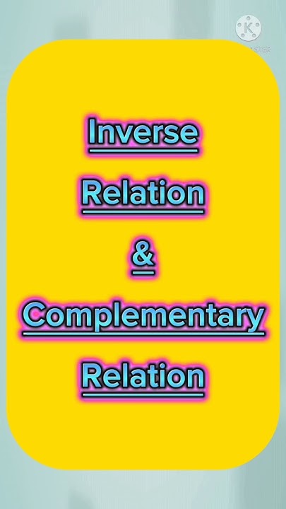 Inverse relation vs Complementary relation 👍 #shorts #math - YouTube