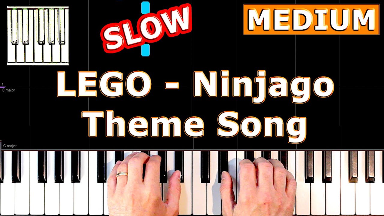 LEGO Ninjago theme song - The Fold - The Weekend Whip - SLOW Piano ...
