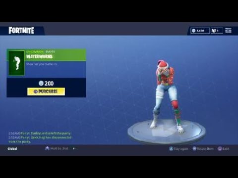 NEW FORTNITE WATERWORKS EMOTE !!!!!!! - YouTube