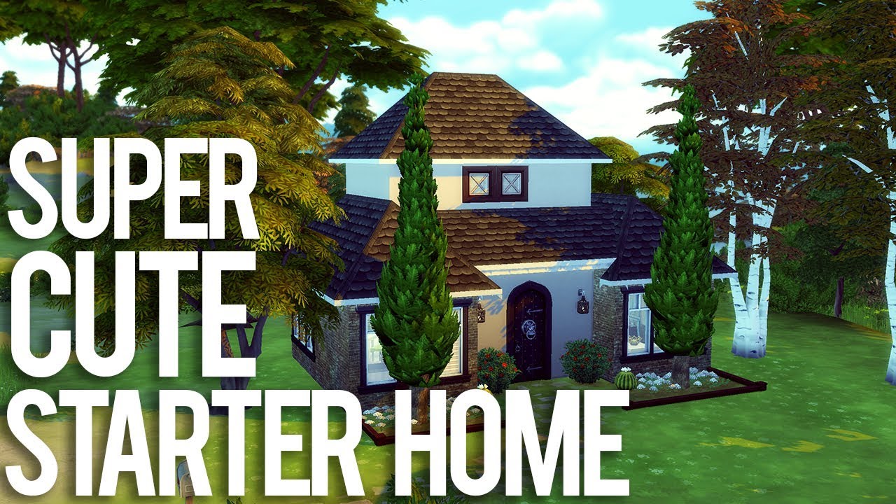 CUTE STARTER HOME | SIMS 4 SPEED BUILD - YouTube