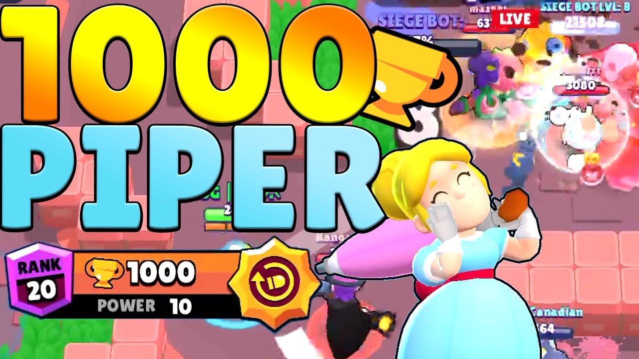 Getting piper to 1000 trophies with her new star power! - YouTube