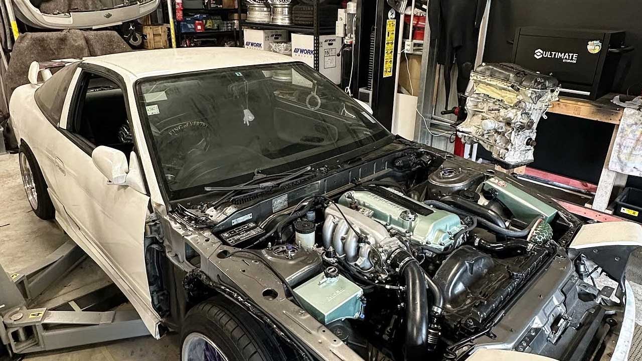180SX Engine Bay Prep - YouTube
