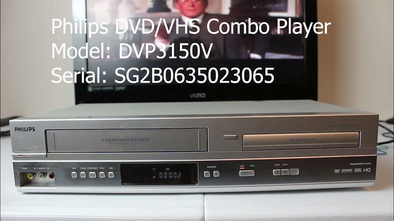 Philips DVP3150V DVD VHS Combo Player Serial SG2B0635023065 - function check - YouTube