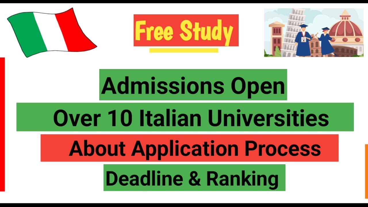 Admissions are open in over 10 Italian universities I Study in Italy on ...