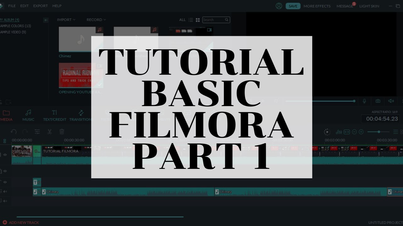 TUTORIAL FILMORA BASIC PART 1 - YouTube