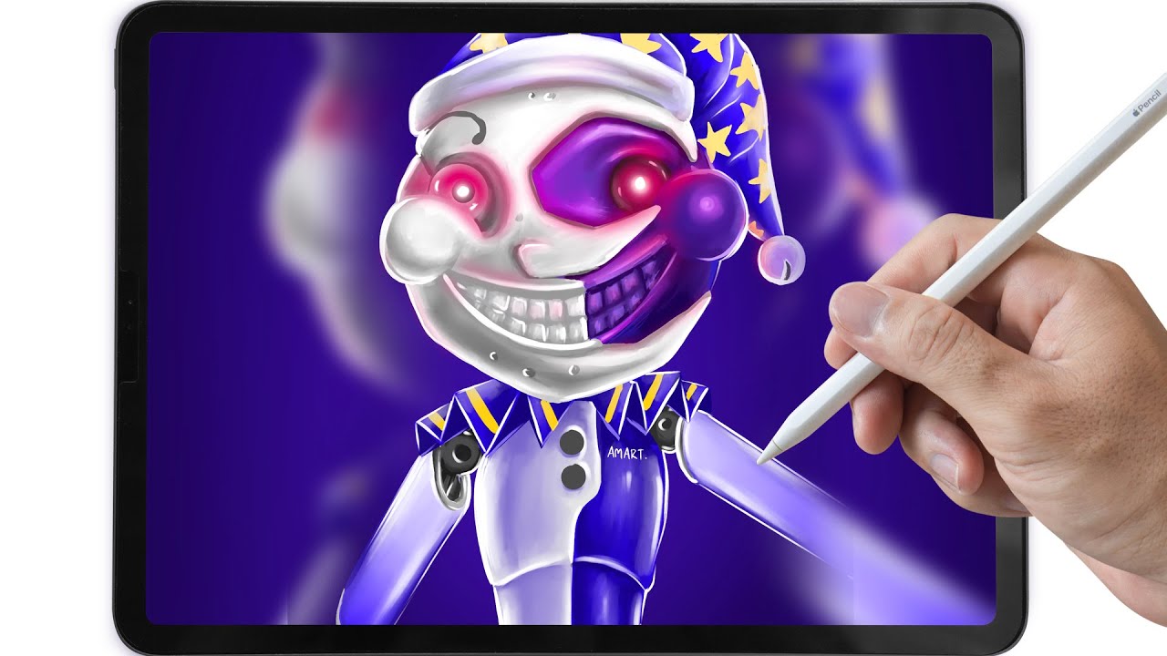 Drawing Realistic Moondrop Five Nights at Freddy's | Security Breach ...