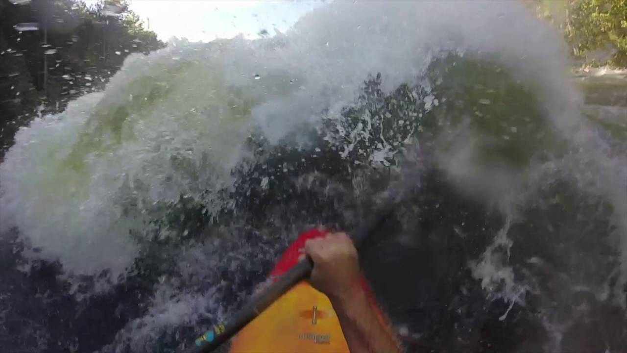 Whitewater Kayaking Kennebec River Maytag Wave - YouTube