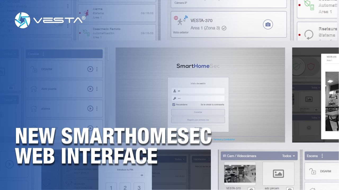 New SmartHomeSec Web Interface - VESTA | By Demes - YouTube