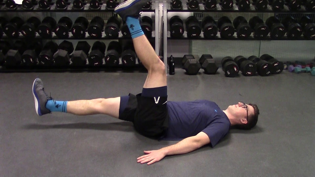 Supine Lying Leg Scissors - YouTube