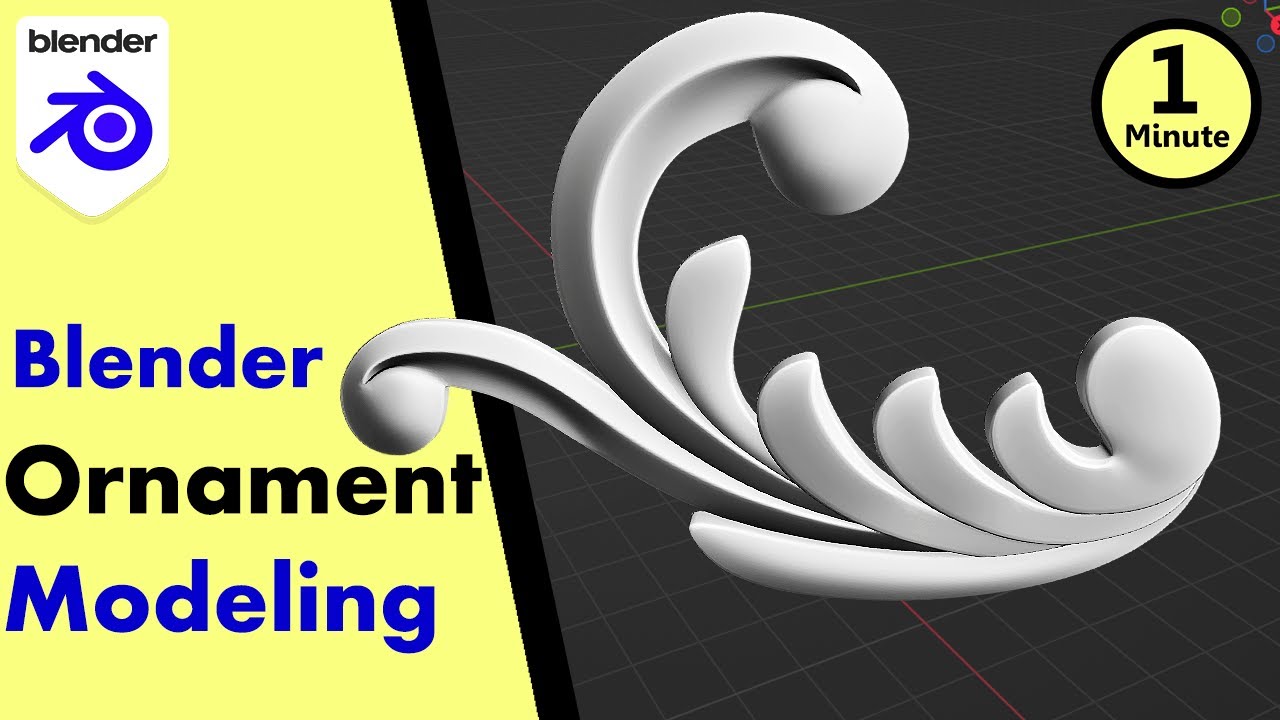 Ornament Modeling In 1 Minute!! Blender Tutorial - YouTube