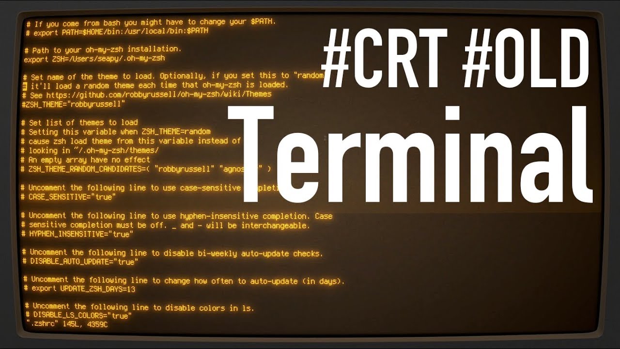 오래된 CRT 모니터 효과의 터미널 앱 - cool retro term - YouTube