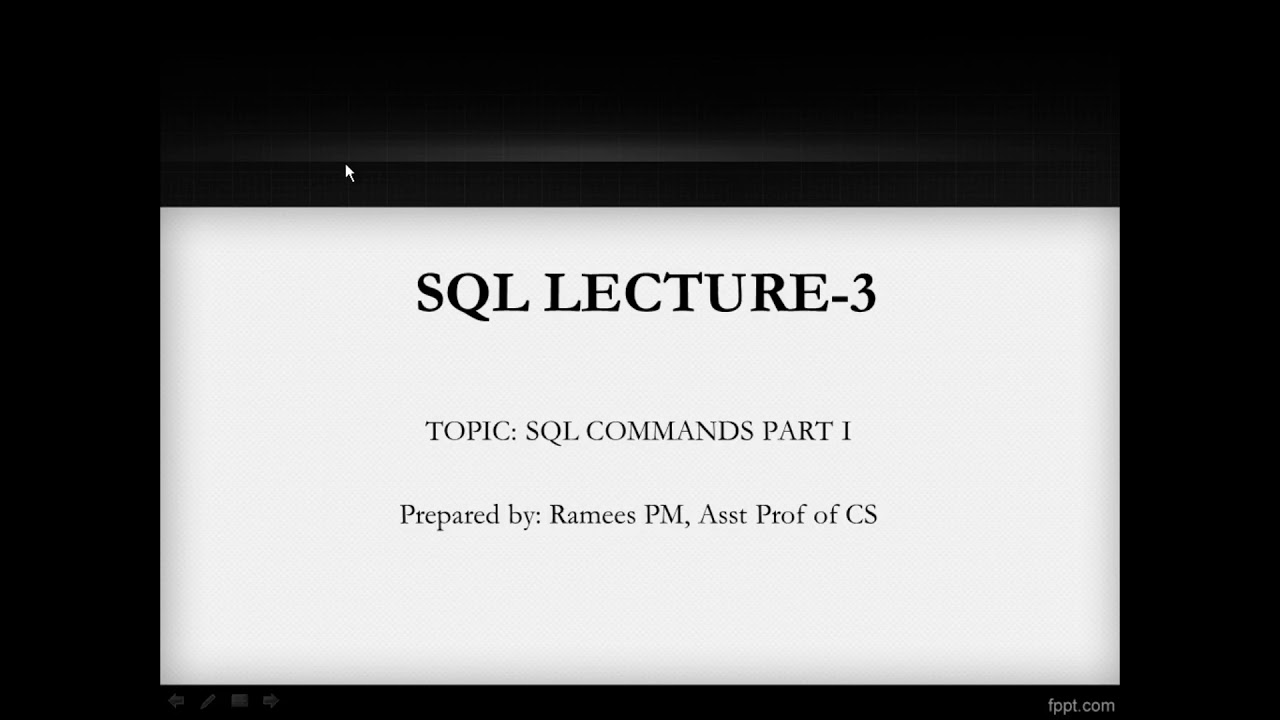 SQL Commands Part 1 (Malayalam) | SQL Lecture 3 - YouTube