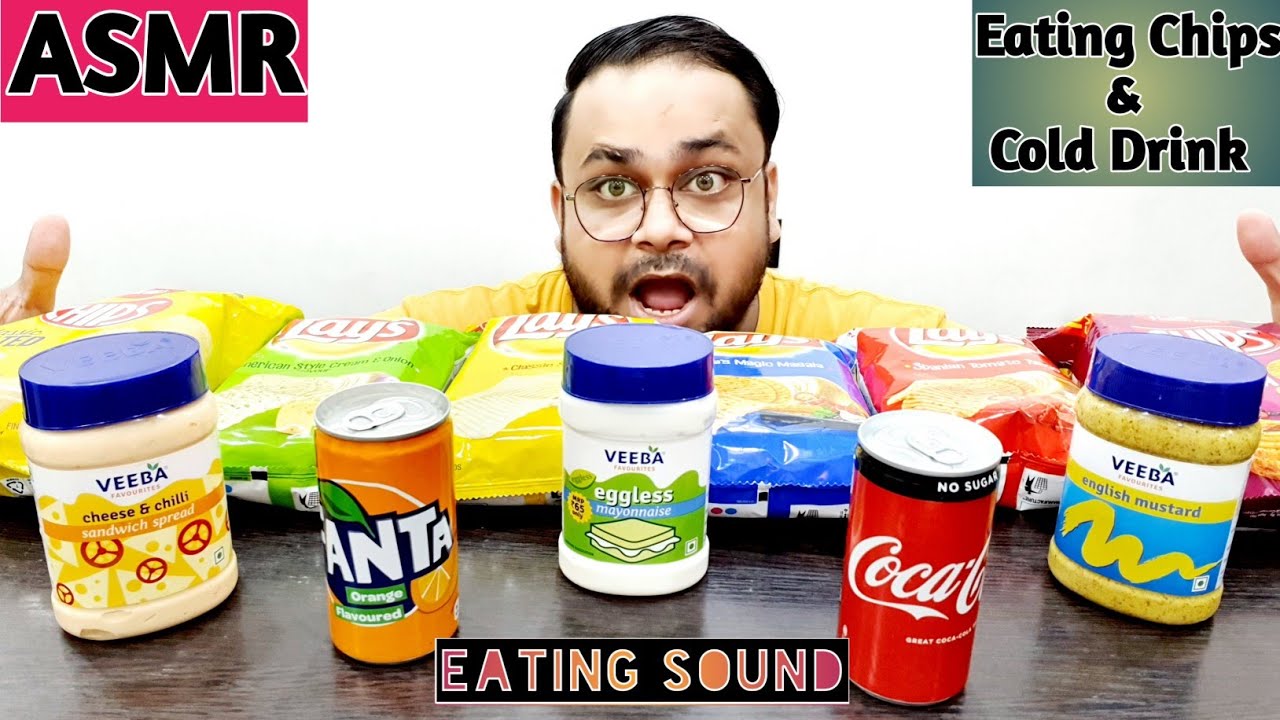 ASMR Eating Chips & Cold Drink|Eating Sound|Foodie Man - YouTube